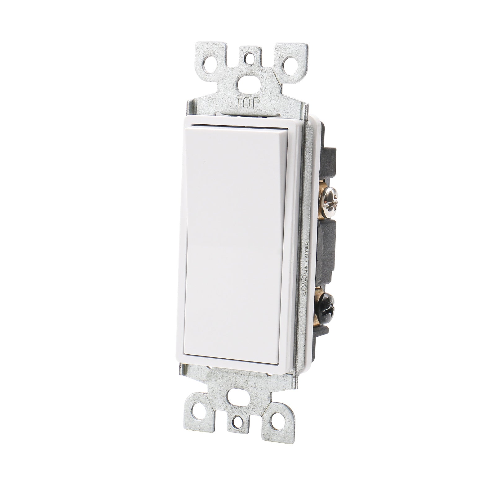 iGFCI Rocker Decorator Light Switch,4 way 120/277V 15Amp,Self-groundin